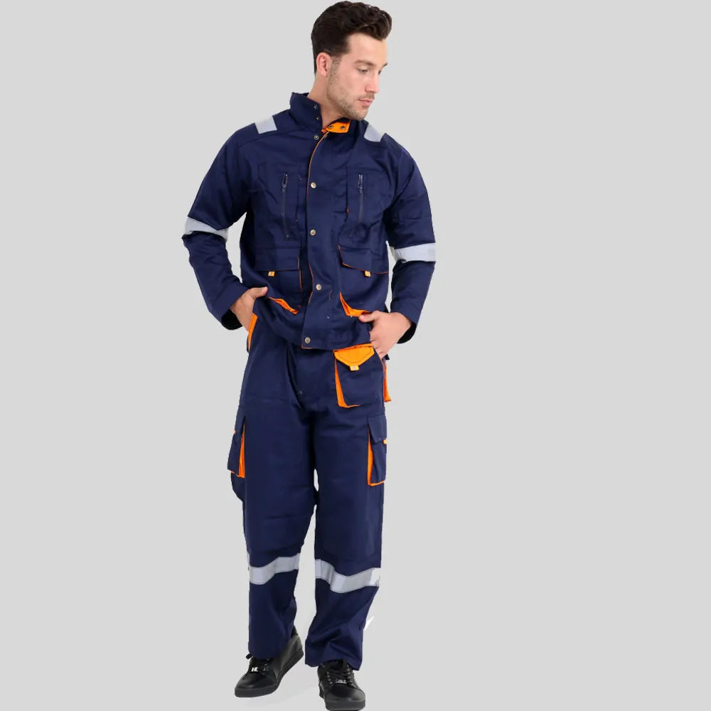 Industrial Easy Wear Uniform Shirt Trouser European Standard Navy Blue ...
