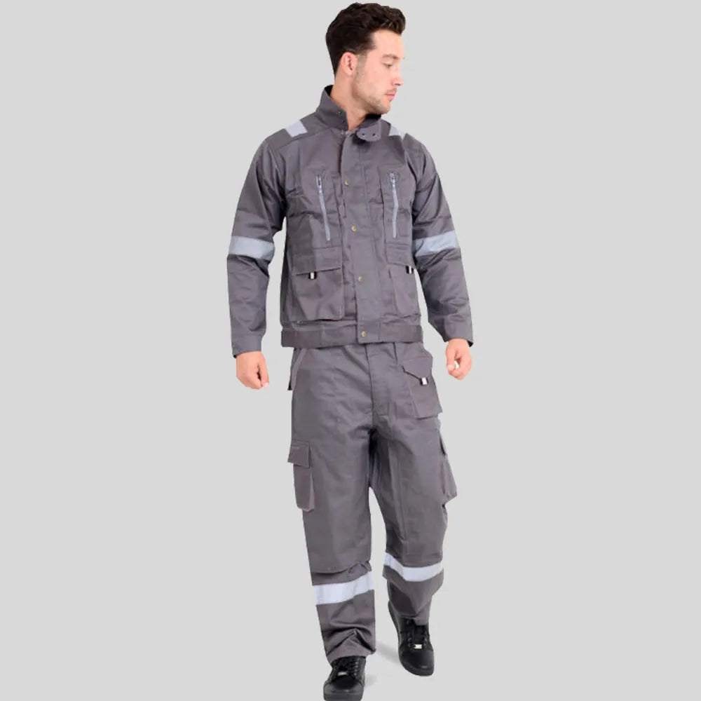 Industrial Easy Wear Uniform Shirt Trouser European Standard Gray Dura ...