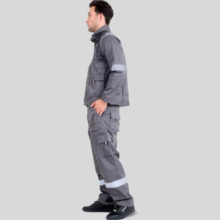 Industrial Easy Wear Uniform Shirt Trouser European Standard Gray Dura ...