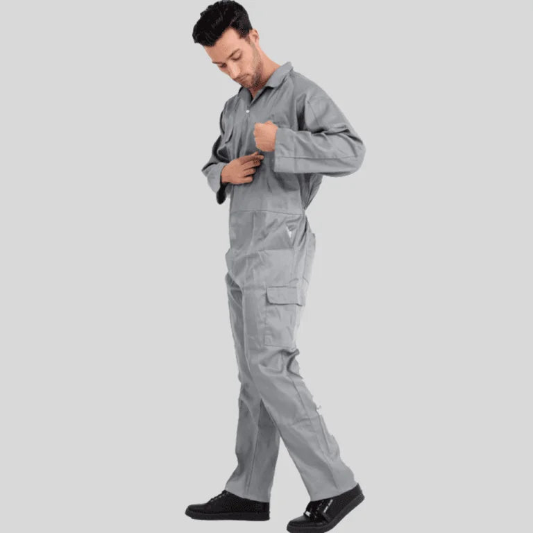 Economical Low Price Industrial Coverall Uniform Without Tape Gray 100 ...