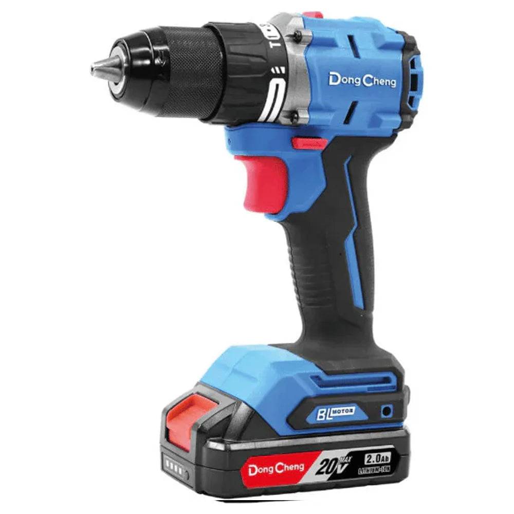 DongCheng Cordless Brushless Hammer Driver Drill 20V 13 mm 4.0 Ah 60 N ...