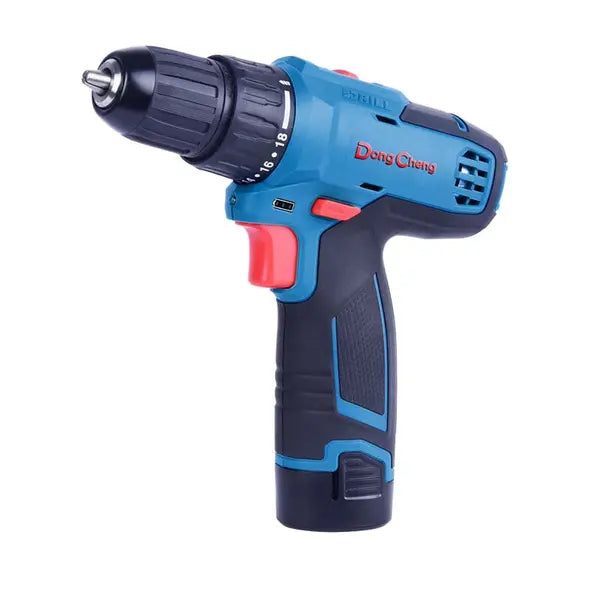 DongCheng Cordless Hammer Driver Drill 10 mm 2.0 Ah 2 Speed Industrial ...